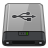 Grey USB B Icon - HDRV+ Icons - SoftIcons.com