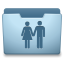 Ocean Blue Public Icon - Classy Folder 2 Icons - SoftIcons.com