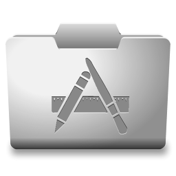 White Aplications Icon - Classy Folder Icons - SoftIcons.com