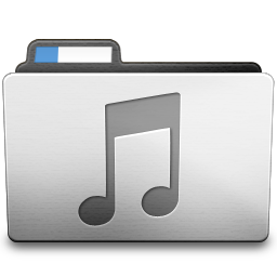 White Music Icon - Folder Replacement Icons - SoftIcons.com